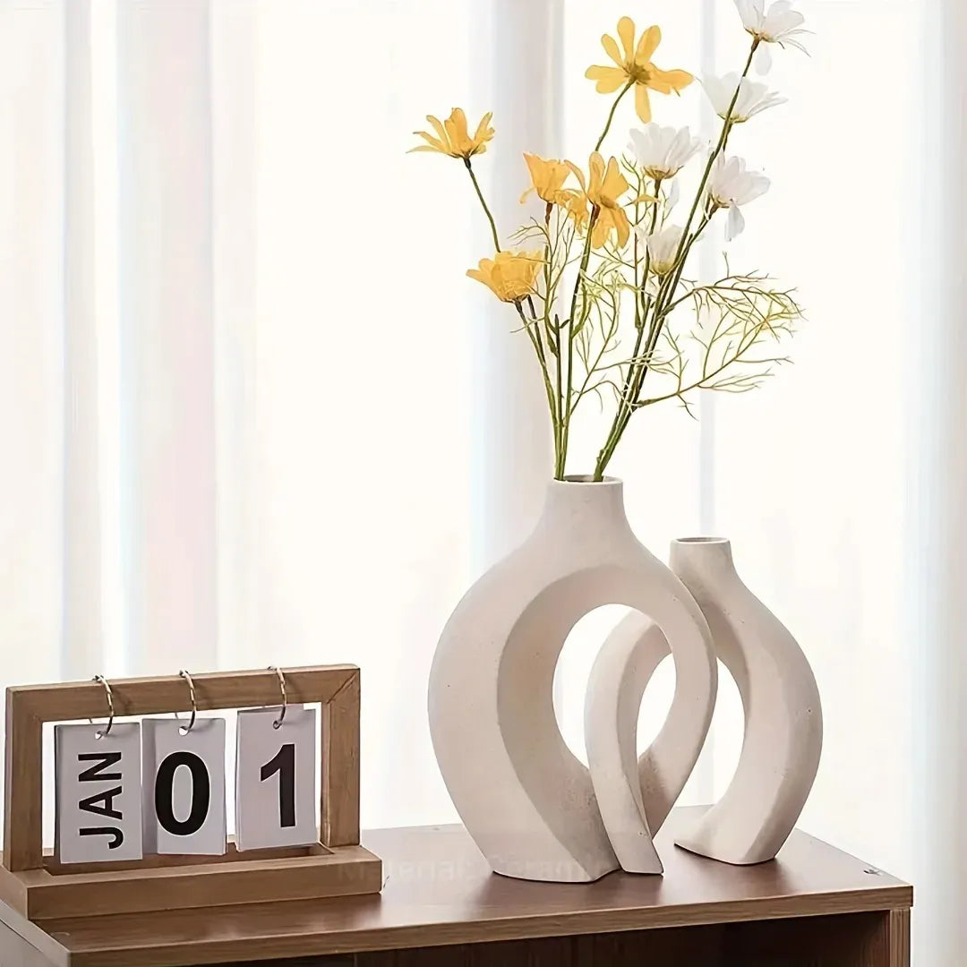 Chic Boho Ceramic Vases Set – My Store